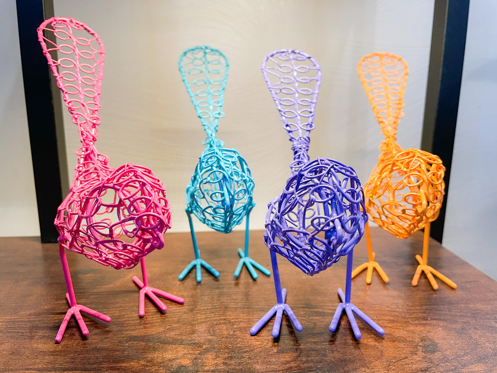 Vibrant Wrapped Wire Birds (set of 4) – Mira Fair Trade