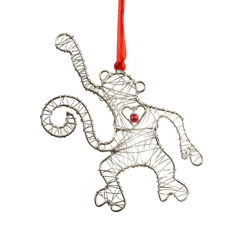 Wrapped Wire Monkey Ornament – Mira Fair Trade